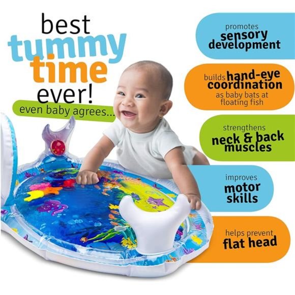 Toys | Inflatable Tummy Time Premium Water Mat With Mirror And Rattles ...